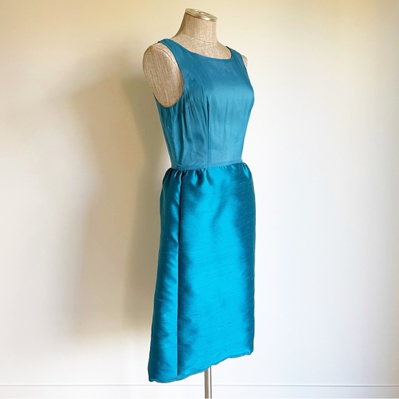 Vintage | Dresses | Vintage Blue Silk 2 Piece Dress Set | Poshmark